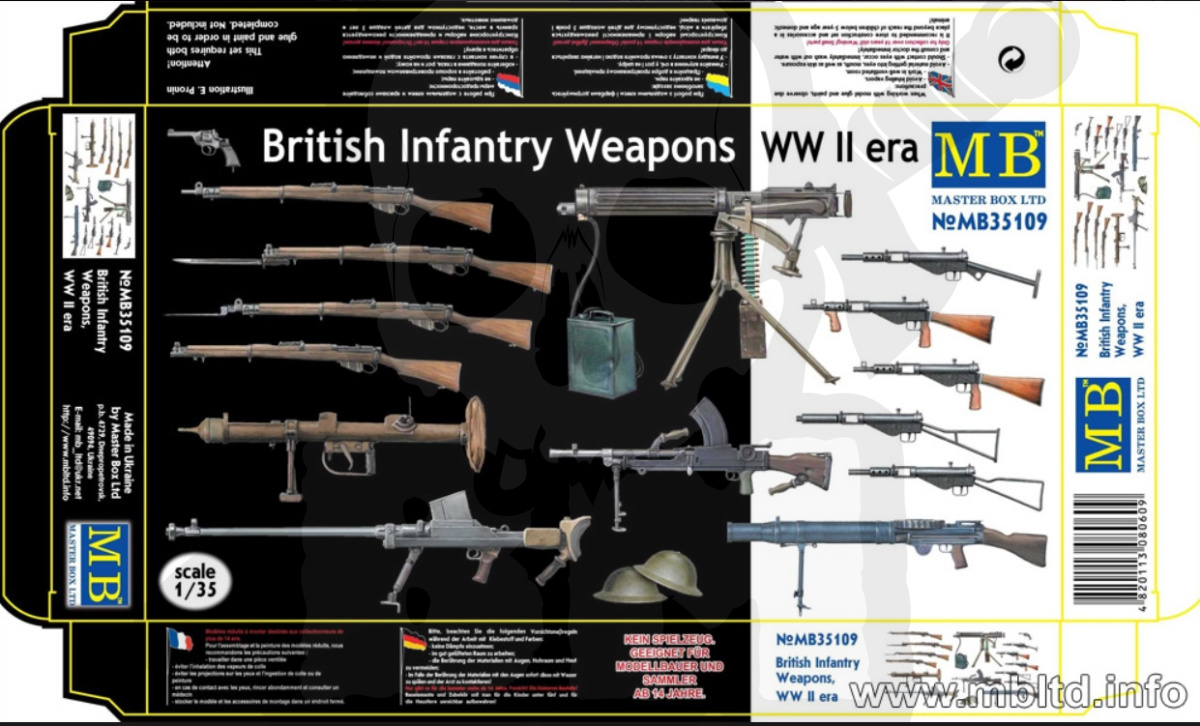 Battle-Models > Master Box 35109 British Infantry Weapons IIWW 1:35